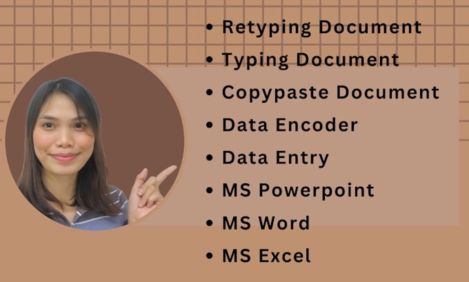 Do typing word job, copy paste, and data entry by Marynvsc | Fiverr