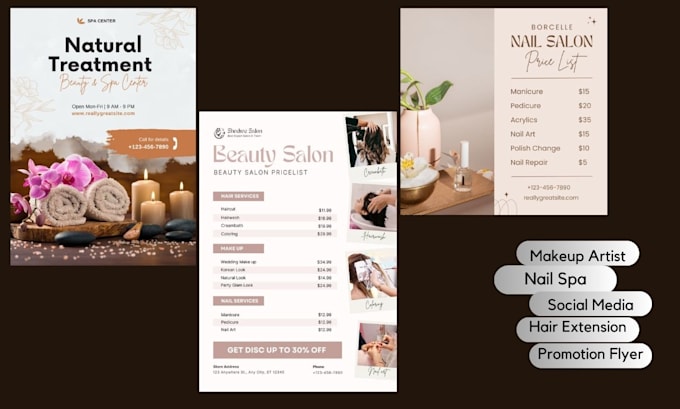 Design flyers for beauty, spa, hair, nails, and skincare by ...