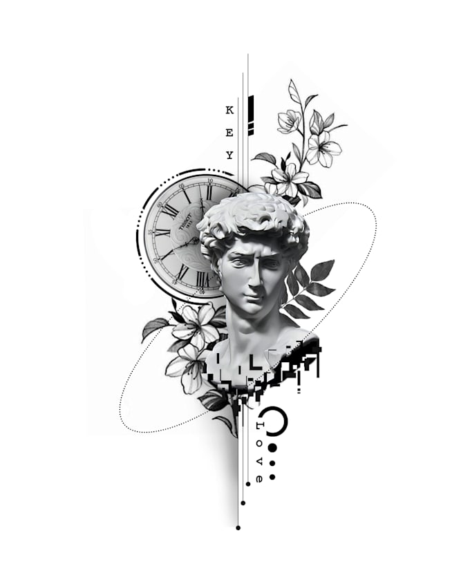 Create an amazing abstract geometric and realistic tattoo design by ...