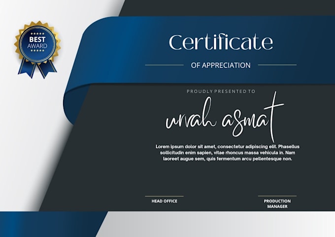 Make premium certificate design, diploma and award certificate design ...