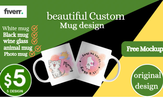 Create awesome mug coffee design and mug design by Jessica_pip | Fiverr