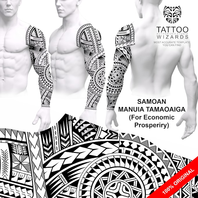 Create polynesian, maori, samoan, tattoo vector stencil design by ...
