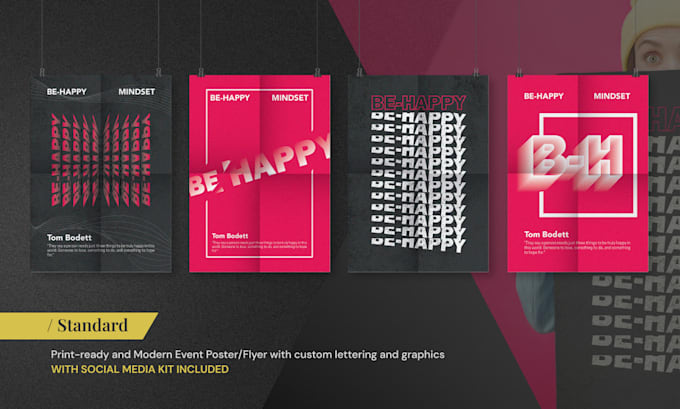 Design modern event posters and flyers with custom lettering and ...