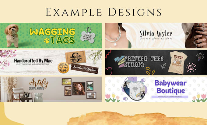 Create beautiful etsy shop banner, logo, thank you card, or order ...