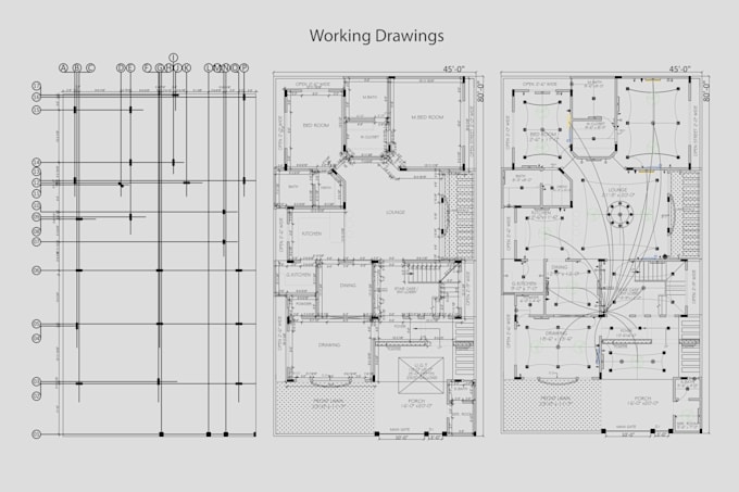 Architectural 2d floor plan, elevation, section on autocad by Mshah ...