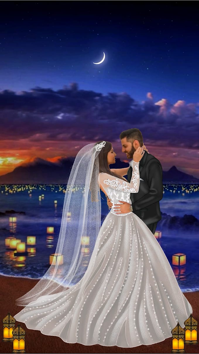 Illustrate wedding invitation animated video clip by Mabuzer1 | Fiverr