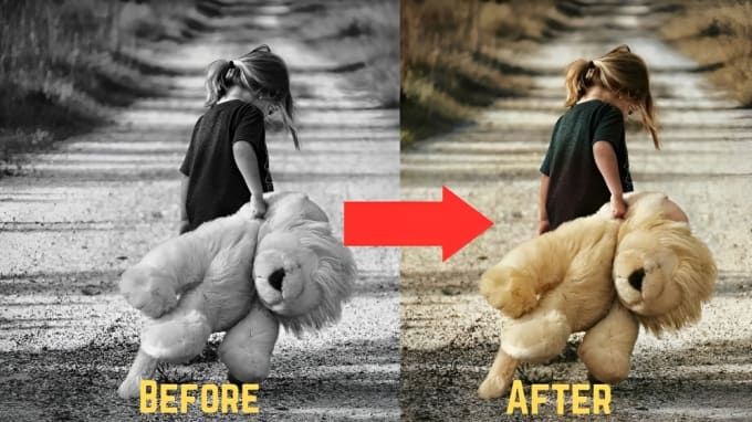 Color removal black and white photo by Jondilusha | Fiverr
