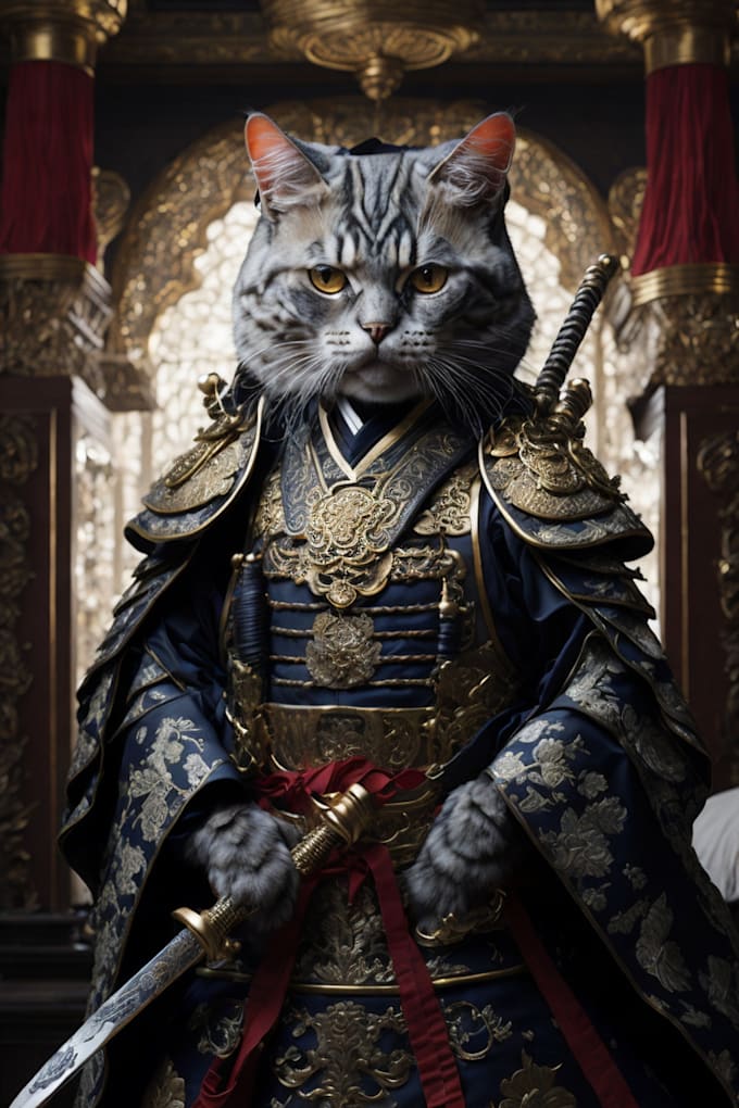 Make samurai cats illustrations for you by Tsuige | Fiverr