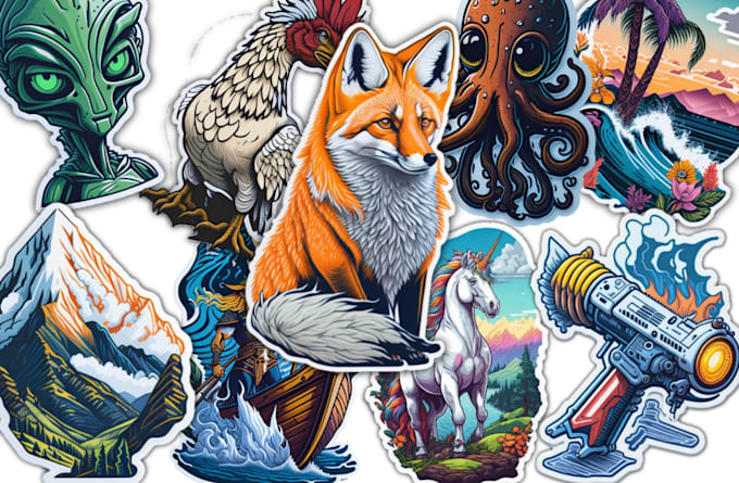 Create quick, unique, custom sticker pack art using ai under 12 hours ...