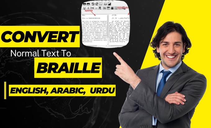 Professional braille conversion service transforming text to braille by ...