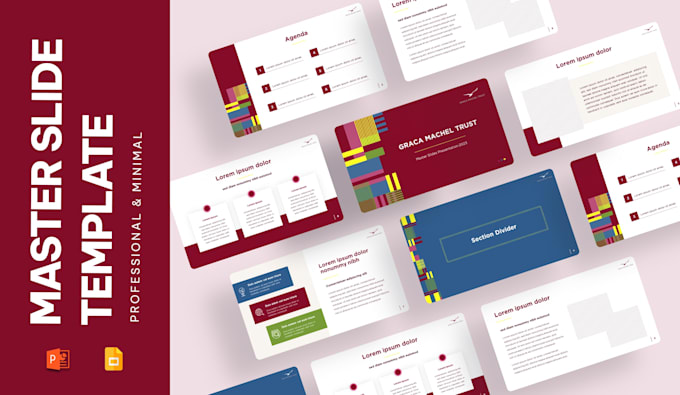 Design powerpoint template, google slides and master slide by Mansipatel116 | Fiverr