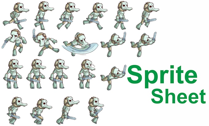 Create game asset, 2d game character, animation sprite sheet for your ...