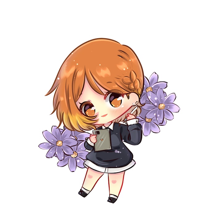 Draw cute full body chibis by Nooniedraws | Fiverr