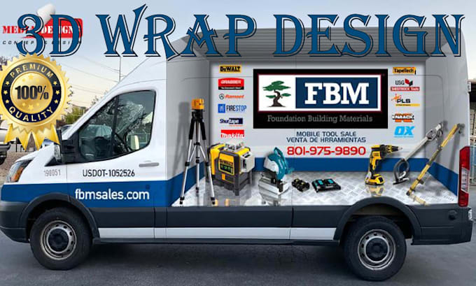Create 3d wrap design, vehicle wrap by Asmarani875 | Fiverr
