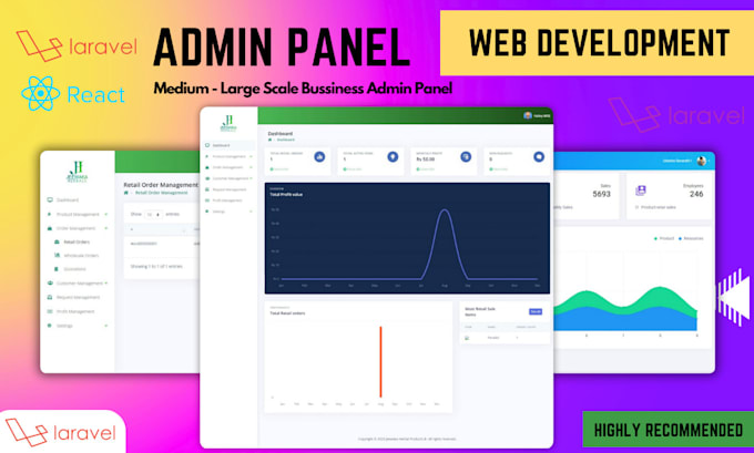 Develop admin panel, portal or dashboard using laravel by Isururaveen20 | Fiverr