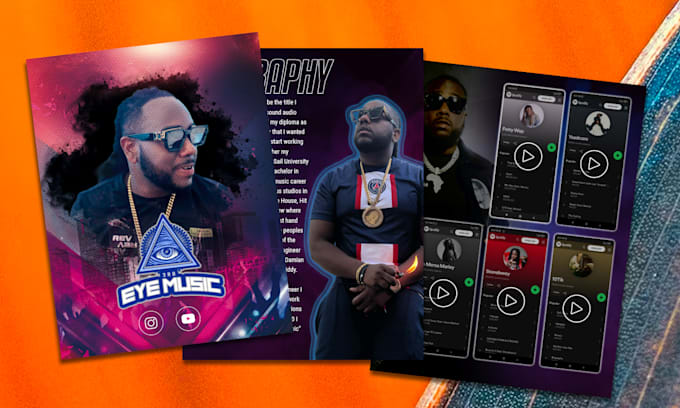 Design epk for artist press kit portfolio by Aranjha23 | Fiverr