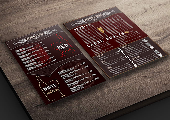 Create your restaurant or bar menu,price list by Lukian025 | Fiverr