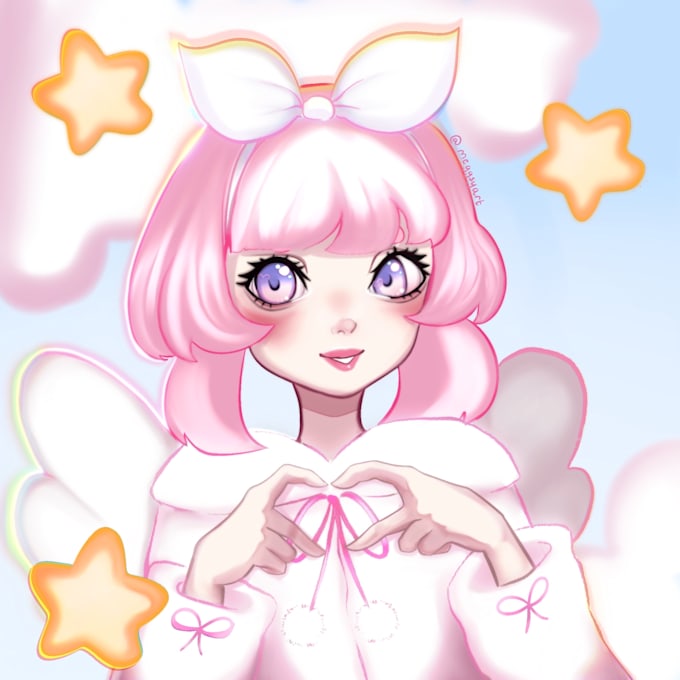 Create a cute stylised anime portrait of your character by Meggiechuu ...