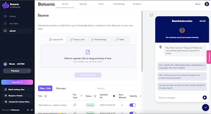 Teach you how to create a bot with botsonic by Findyourway | Fiverr