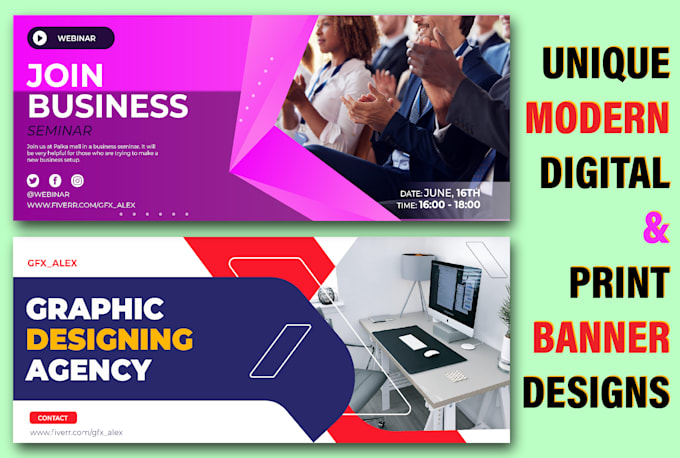 Make modern web banner, slider, and google display ad design by Gfx ...