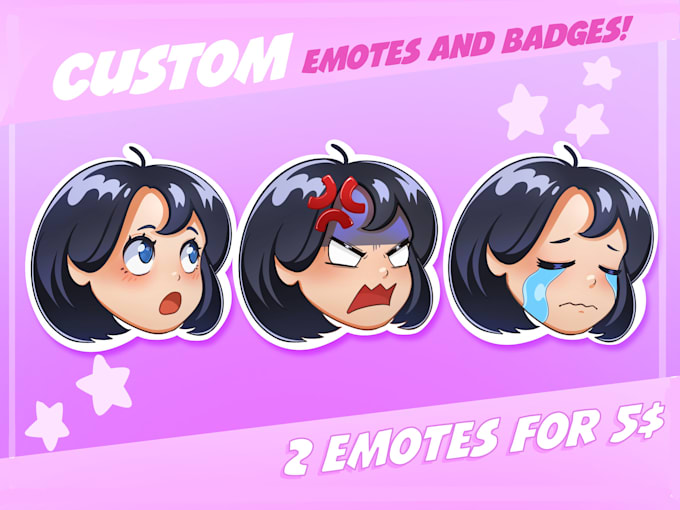 Create custom twitch emotes and badges for your stream by Lanasi | Fiverr