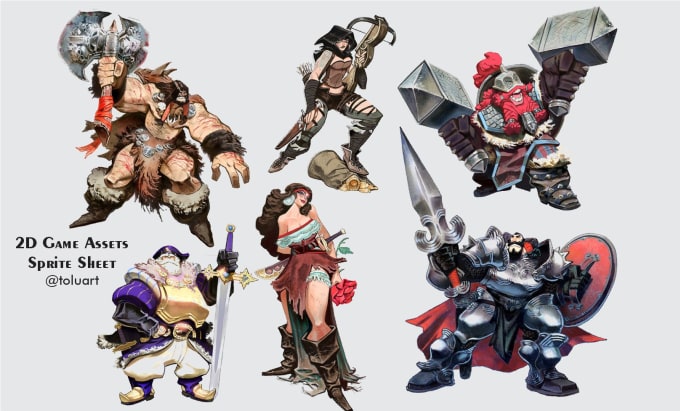 Draw 2d Game Character Asset Sprite Sheet Animation For Game Art Vtuber Pixel By Toluart Fiverr