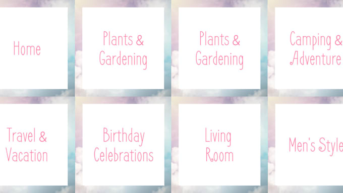 Create custom covers for your pinterest boards by Nkayet | Fiverr