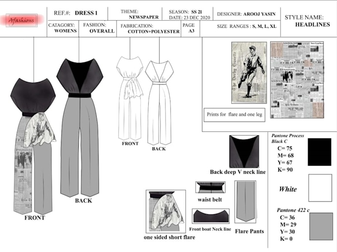 Create a detailed tech pack for you by Fatimafati_0852 | Fiverr