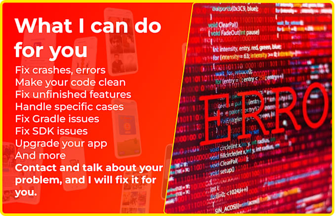 Fix your android app, bugs,issues and errors both java and kotlin by ...