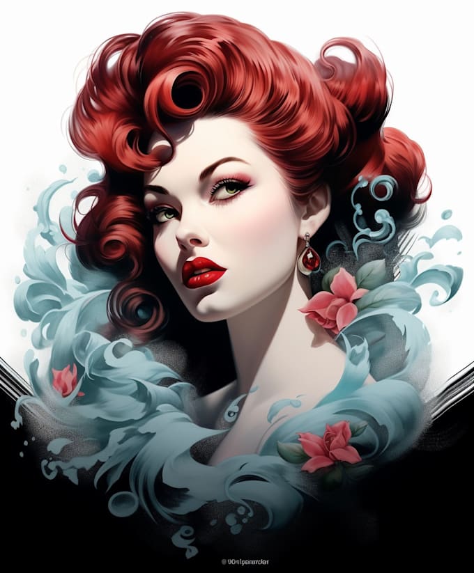 Prepare Awesome Pin Up Girl Illustration By Lumkapukwana Fiverr