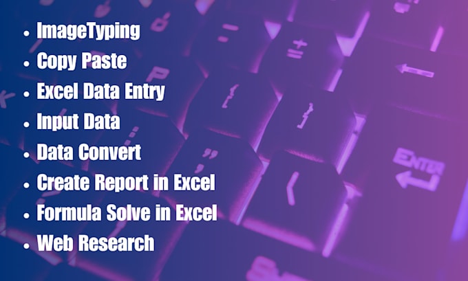 Input your product, invoice, medical data entry by Estakahmed295 | Fiverr
