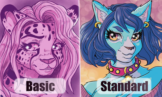 Draw a portrait of your furry, ffxiv, dnd or any character by Furbri ...