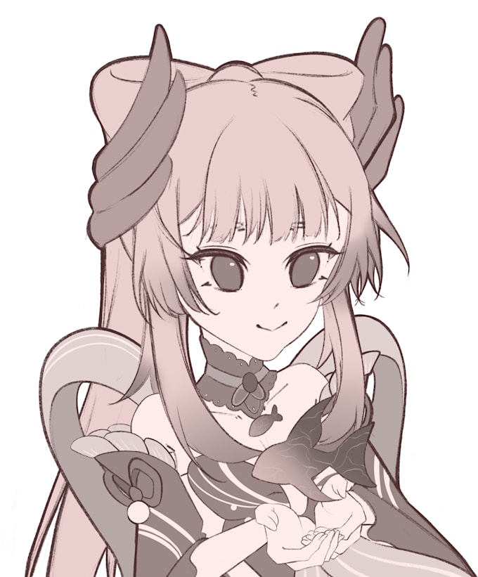 Sketch anime for your character, fanart, vtuber, manga by Firdaazizah ...