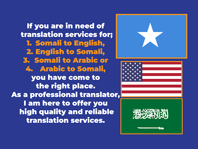 Do translation local language somali to english and arabic by Nasra19 ...