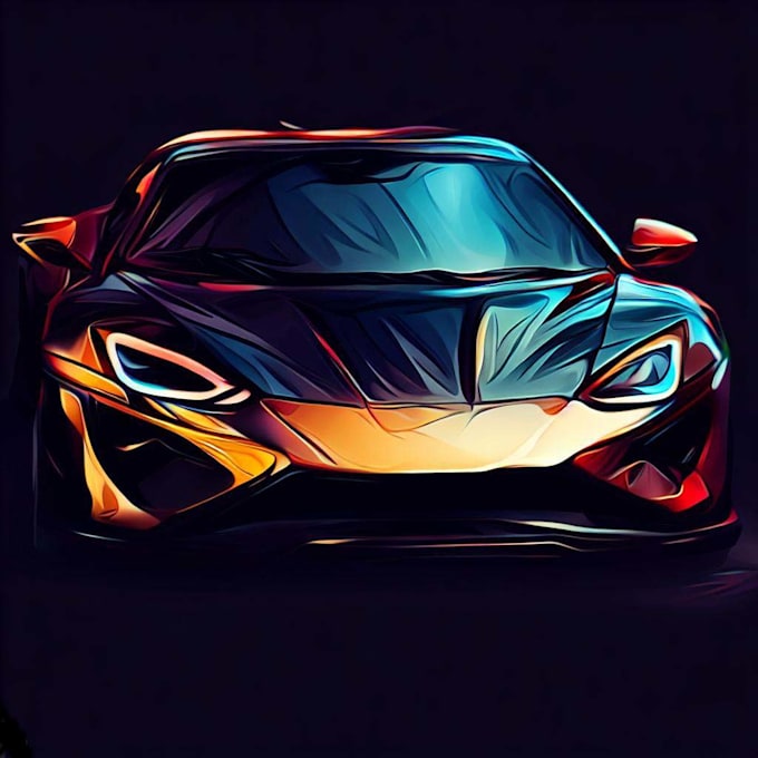Design realistic car portrait of your car or any vehicle by Khata_kolom ...