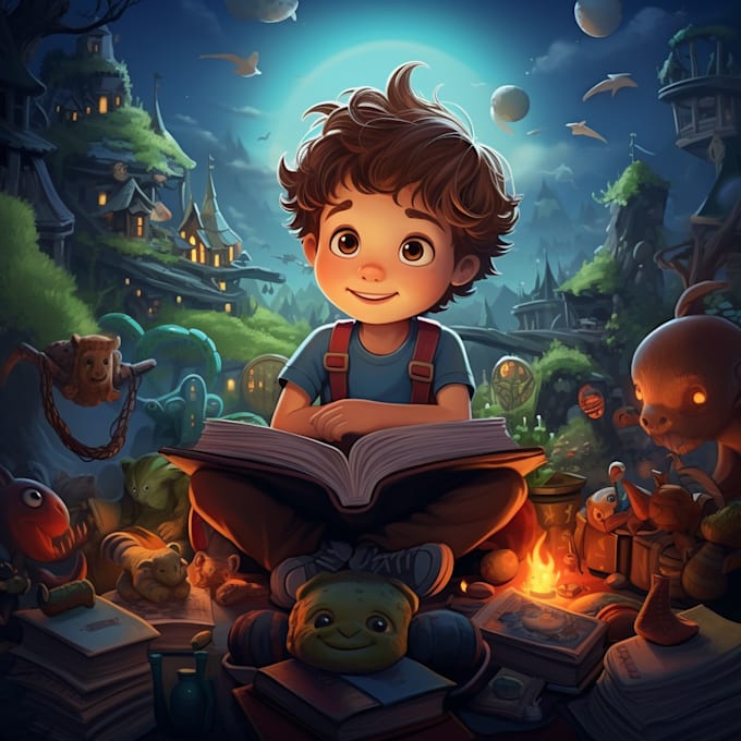 Design creative children book cover illustrations by Oulderscream | Fiverr