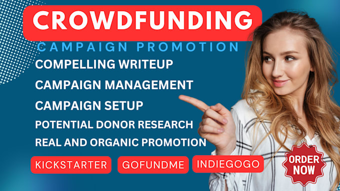 Create, promote kickstarter indiegogo gofundme crowdfunding campaign promotion by Debra_guru ...