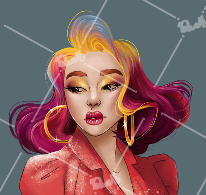 Can draw any female portrait by Dankiedank | Fiverr