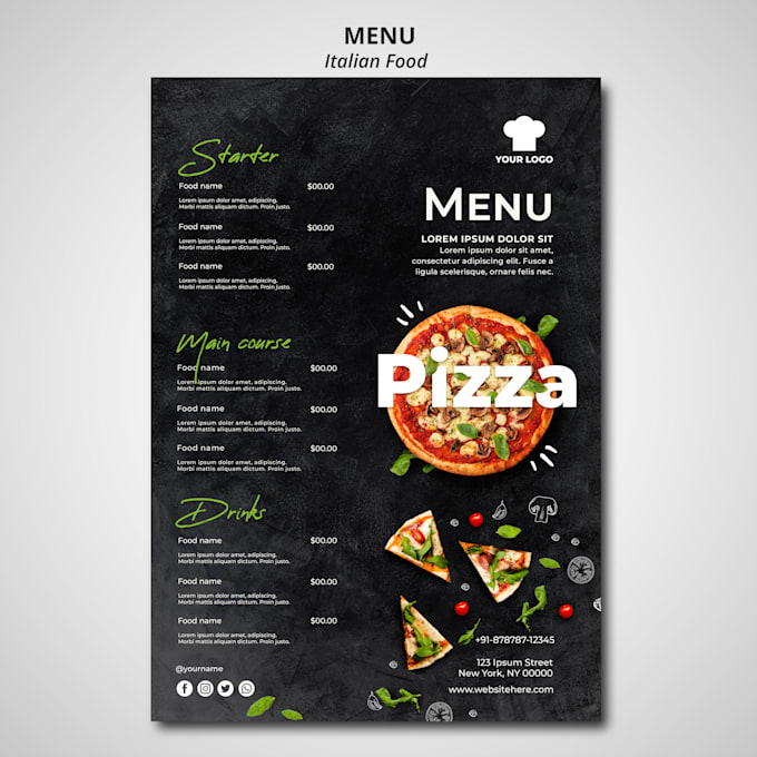 Design perfect menu for your restaurant by Barkmino | Fiverr