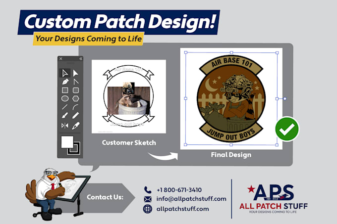 Design or update a custom tactical military patch, badge or logo usa company by Allpatchstuff ...