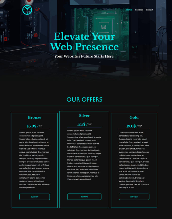 Develop website designs using html, css and javascript by ...