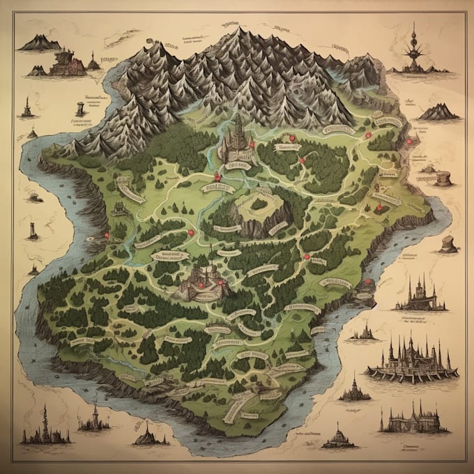 Design custom fantasy maps by Gouxoceros | Fiverr