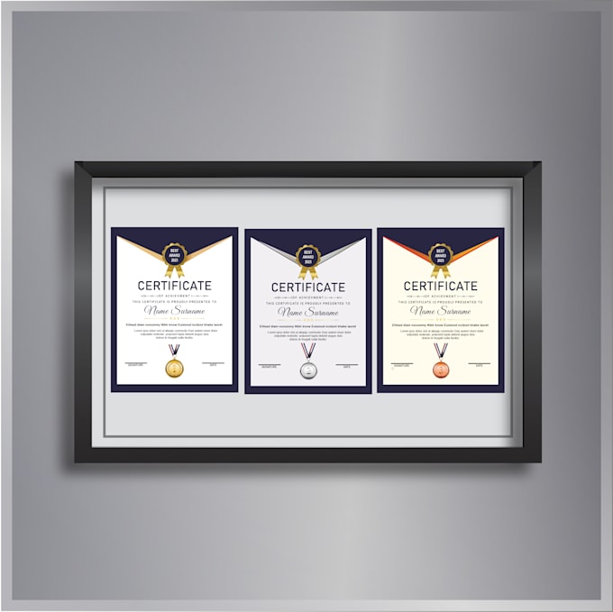 Diploma, achievement, award, custom, professional certificate template design by Sajib__chandra ...