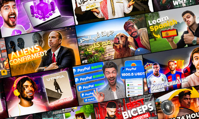 Design you an amazing thumbnails for you by Bravegraphics_ | Fiverr