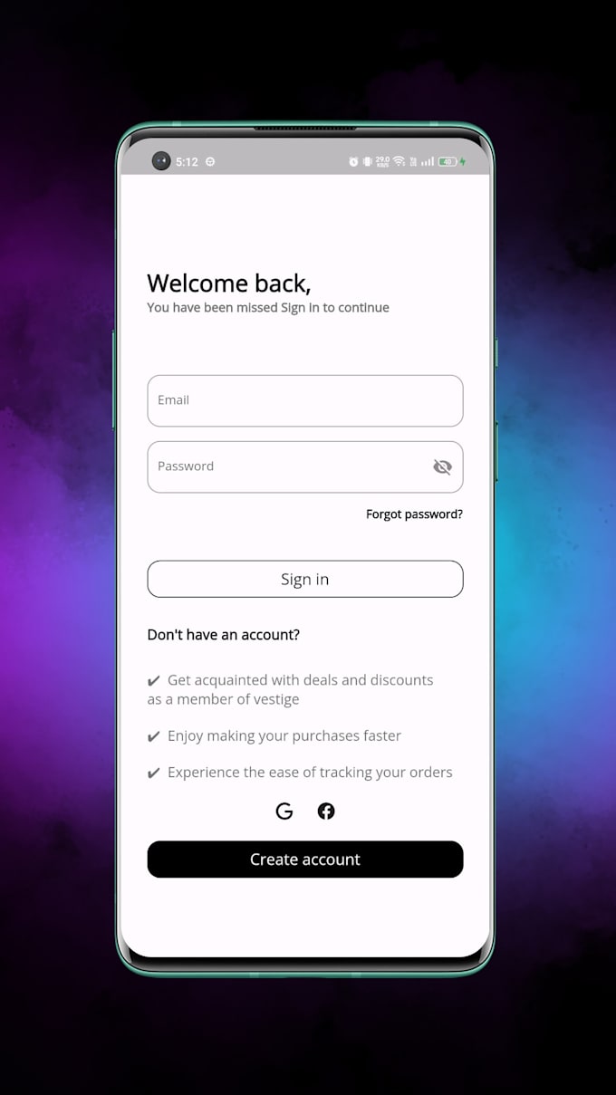 Secure your flutter app with firebase authentication by Akashptl25 | Fiverr