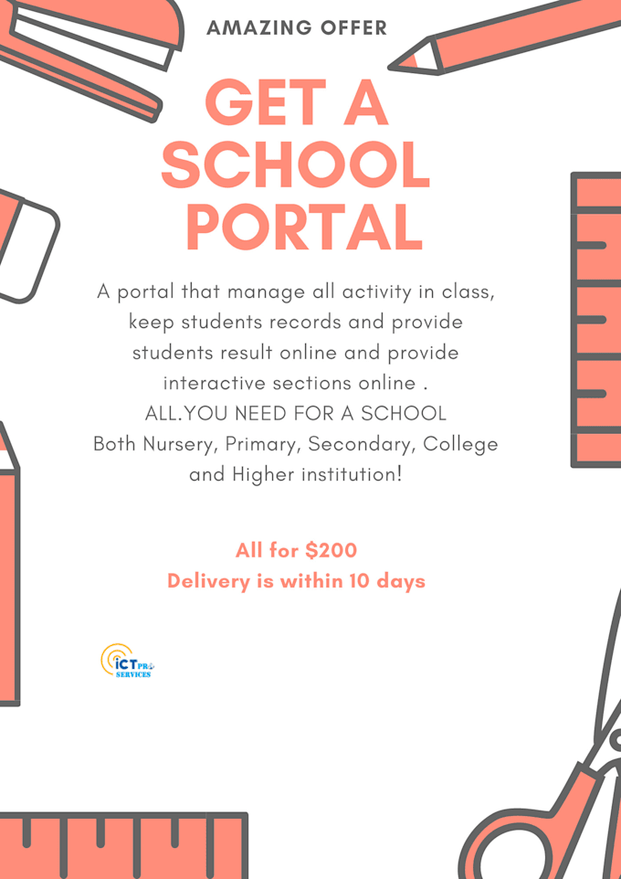 Design a perfect school portal by Benchuks010 | Fiverr