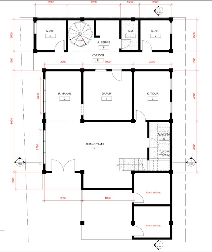 Redraw sketch into 2d architectural floor plan cad drawing by Designbydanielm | Fiverr