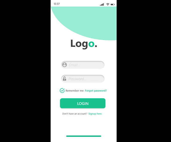 Design a simple yet beautiful login, or signup page by Mework_5 | Fiverr