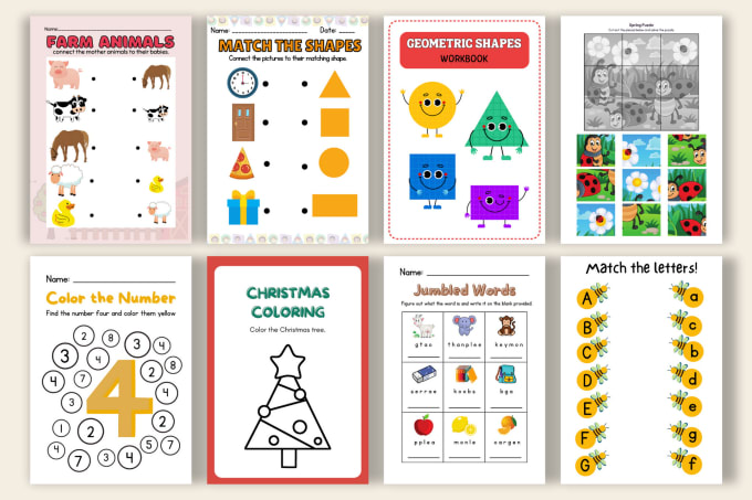 Design activity books, worksheets, coloring pages for kids by ...