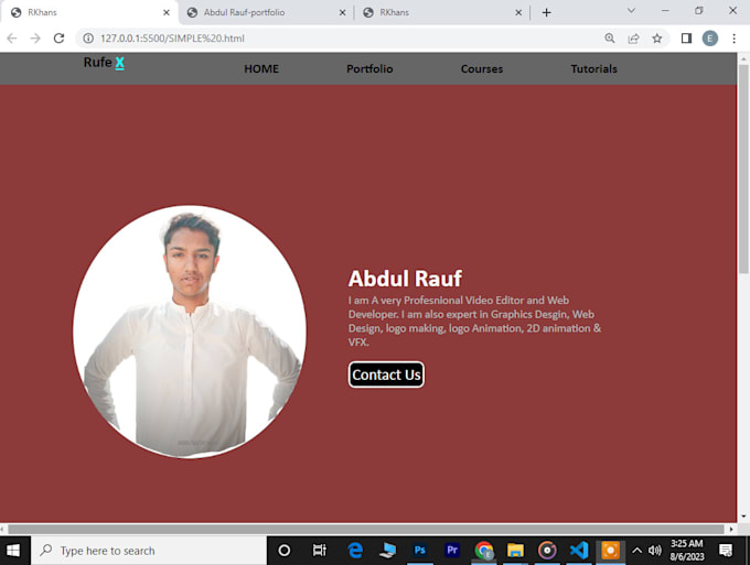 Convert adobe xd file into html css javascript file by Raufwelogs | Fiverr